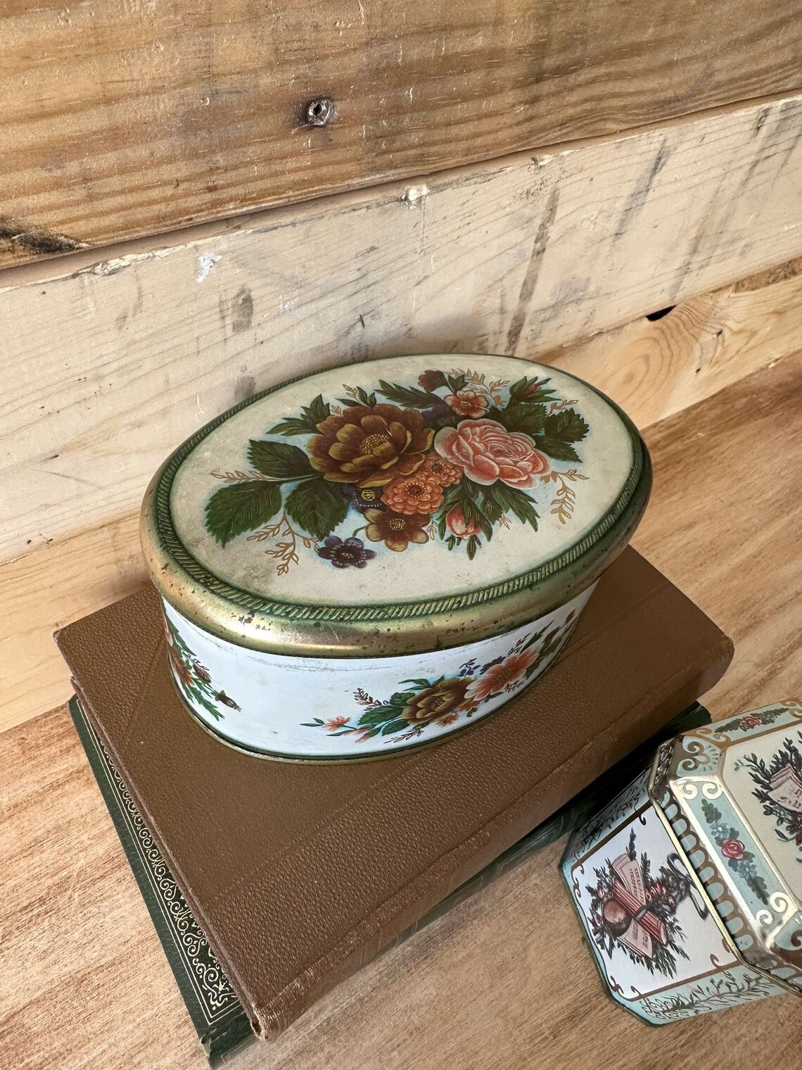Vintage Victorian Style Floral Tin, Vintage Storage Container - Etsy