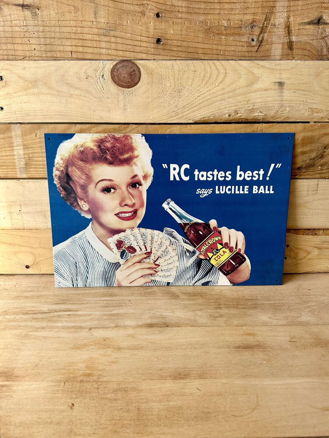 Vintage Metal Sign | Lucille Ball Metal Sign | RC Metal Sign - Etsy