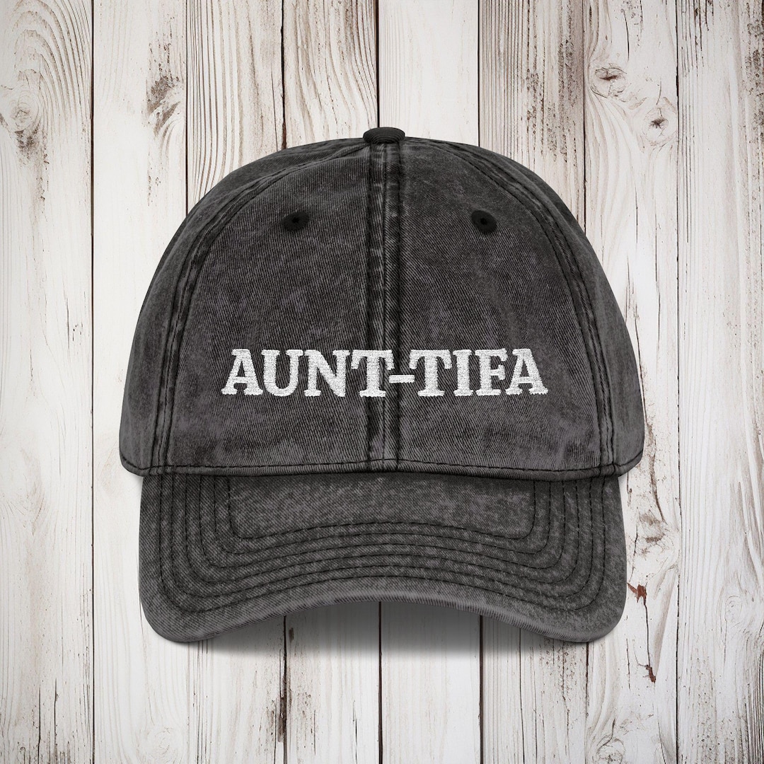 Embroidered Aunt-tifa Front and Back Embroidered Design Vintage Cap ...