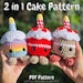 2 in 1 Cake Pattern - Etsy
