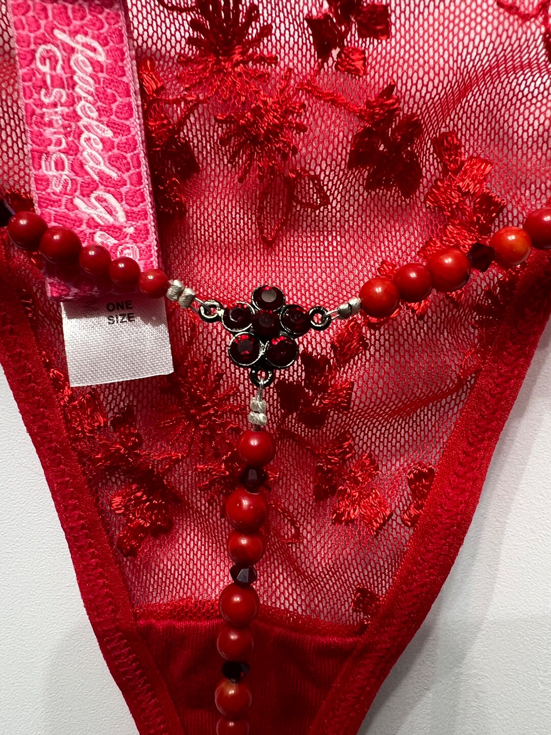 Jeweled Red Crystal G String - Etsy