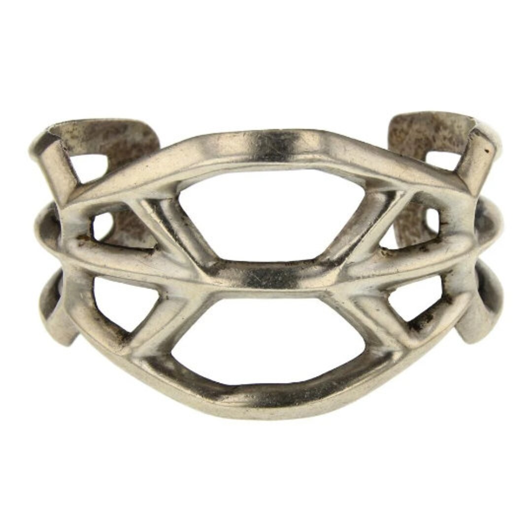 1970's Navajo Sand Cast Silver Cuff 55 Grams Openwork Sterling Silver ...