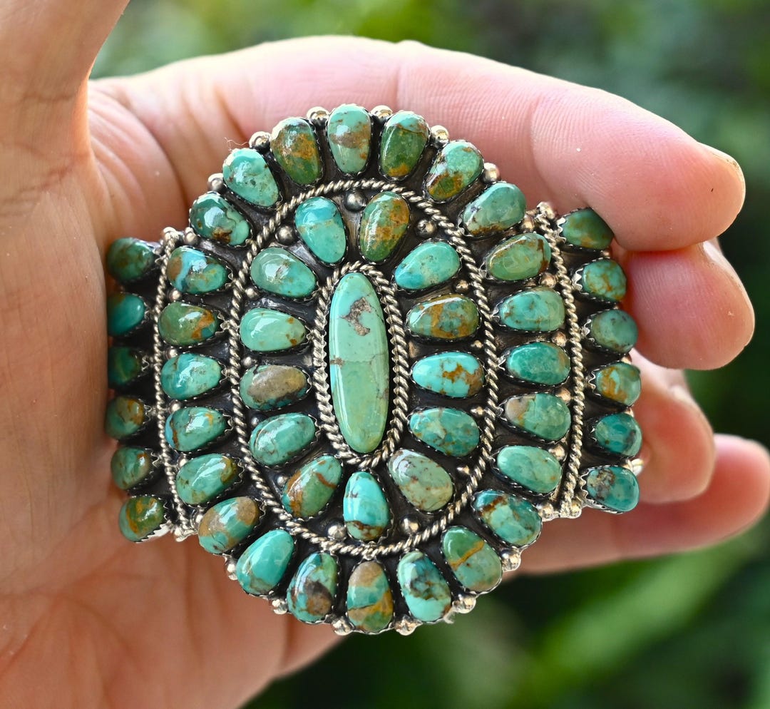 Large New Authentic Navajo Cuff by D Benally Sterling Silver ...