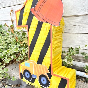 Construction Number One Piñata Truck Theme (available Numbers 1-9) - Etsy