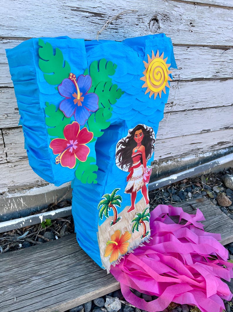 Hawaiian Pinata Number Moana Party (available Numbers (1-9) - Etsy