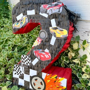 Cars Number Pinata Car Theme Party Birthday (available Numbers 1-9 ...