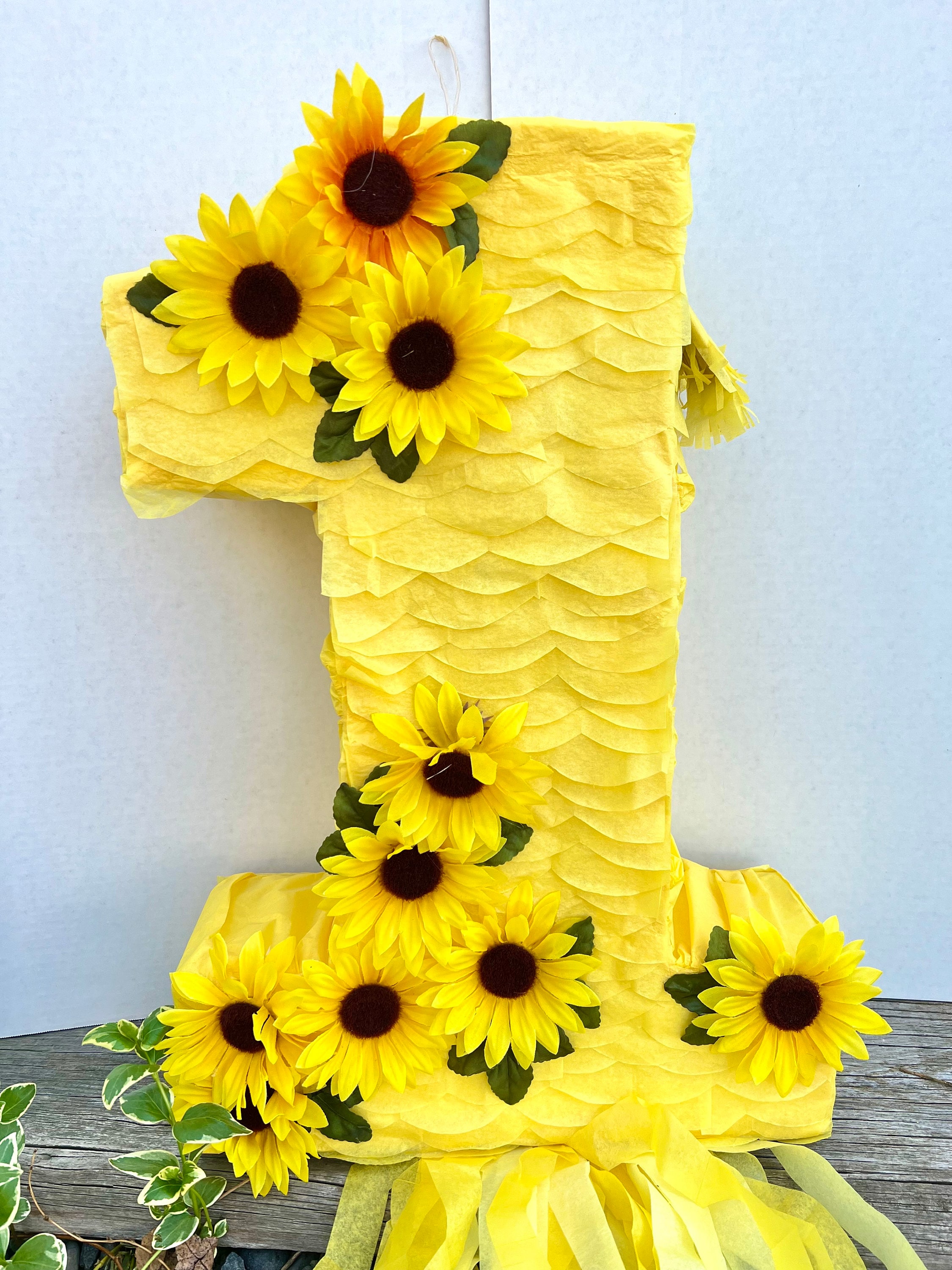 Sunflower Number One Piñata Birthday Party - Etsy
