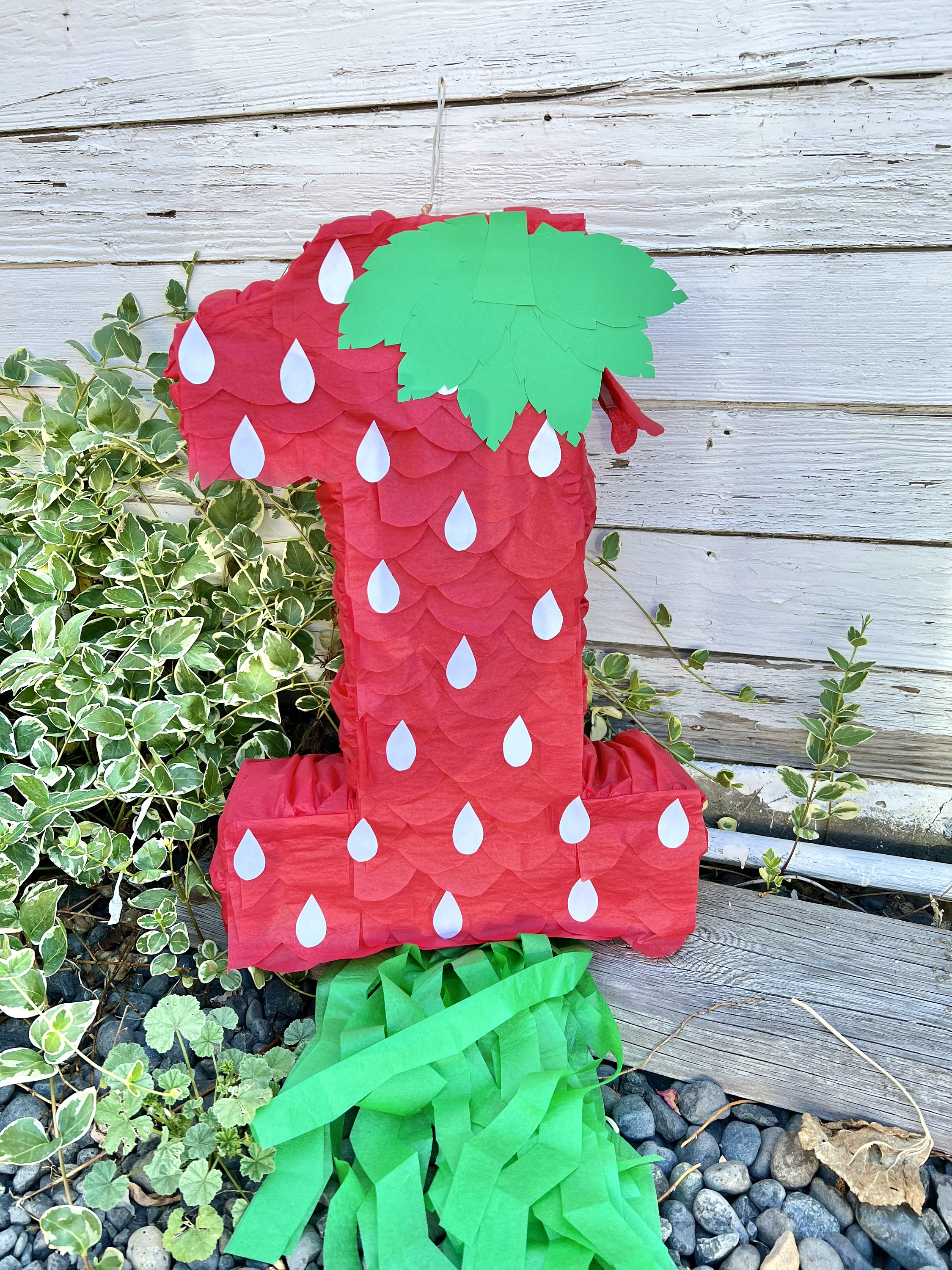 Strawberry Number One Piñata Fruit Party Birthday numbers - Etsy