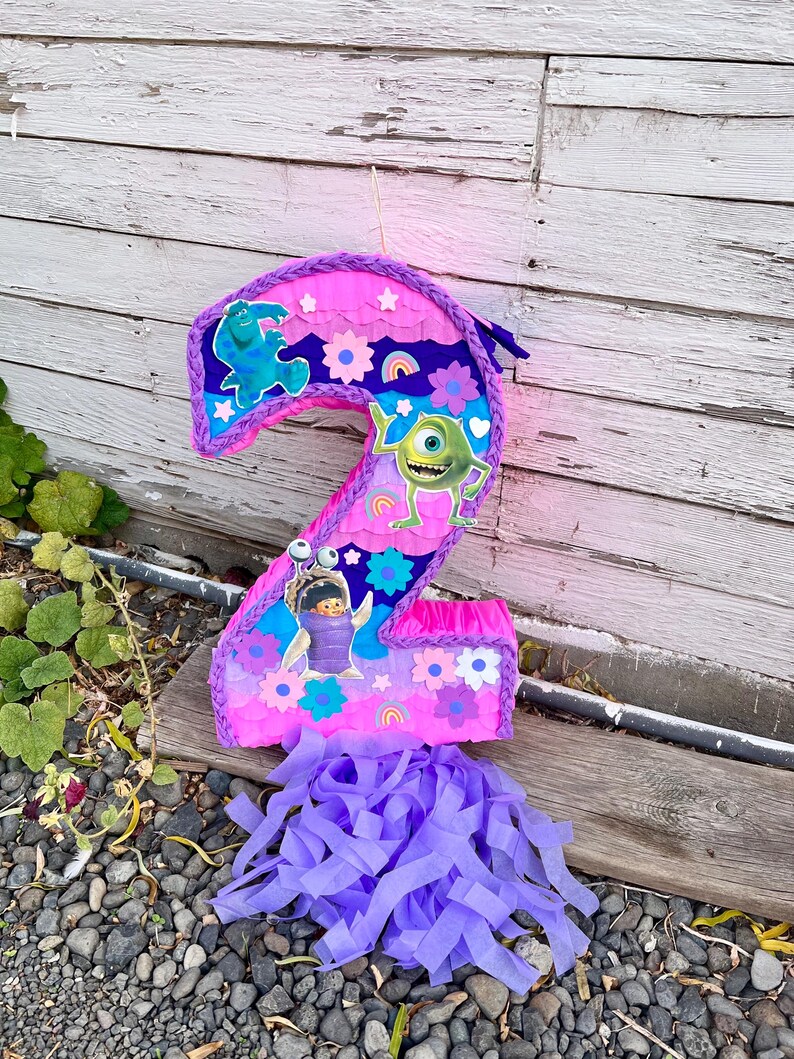 Monster Number Two Piñata Monsters Party Birthday (available Numbers 1 ...