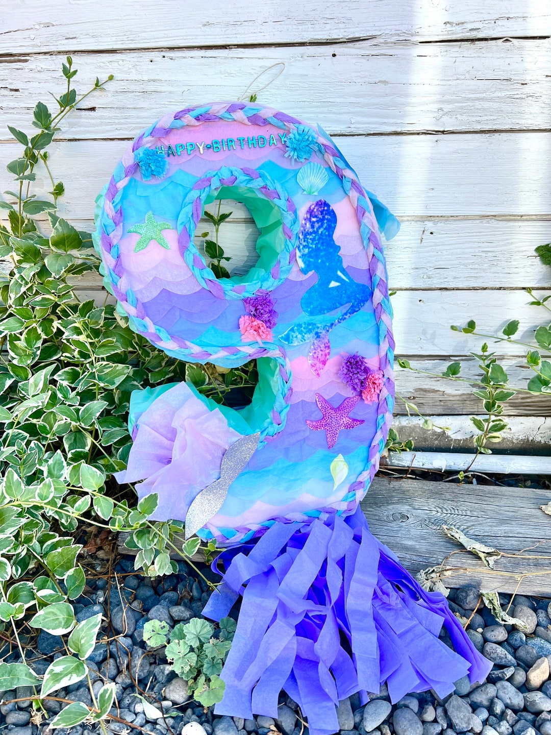 Mermaid Number Nine Piñata Under the Sea Mermaid Theme (available ...