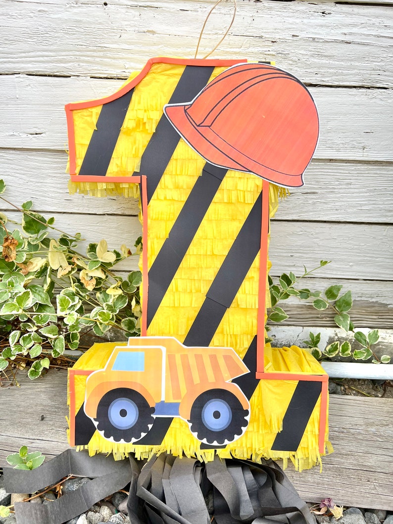 Construction Number One Piñata Truck Theme (available Numbers 1-9) - Etsy