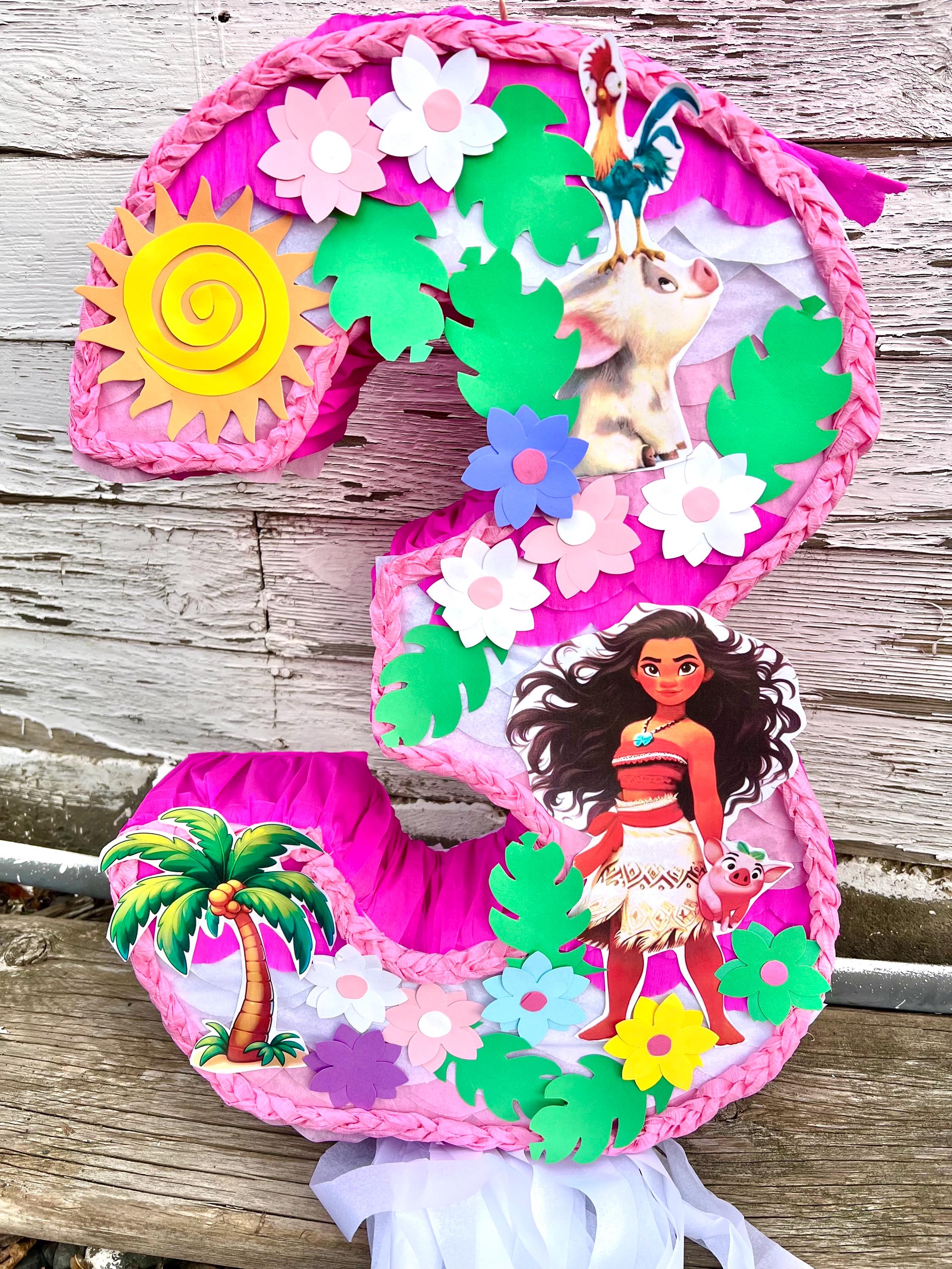 Birthday Number Piñata Moana Party (available Numbers 1-9) Choose ...