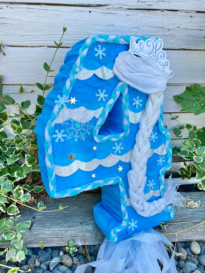 Princess Number Four Piñata Frozen Princess Theme (numbers Available 1 ...