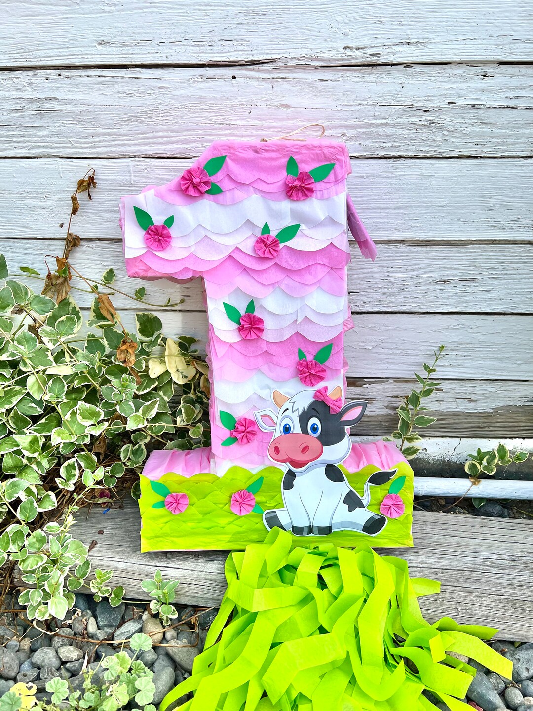 Cow Number One Piñata Farm Theme Animals Party (numbers Available 1-9 ...