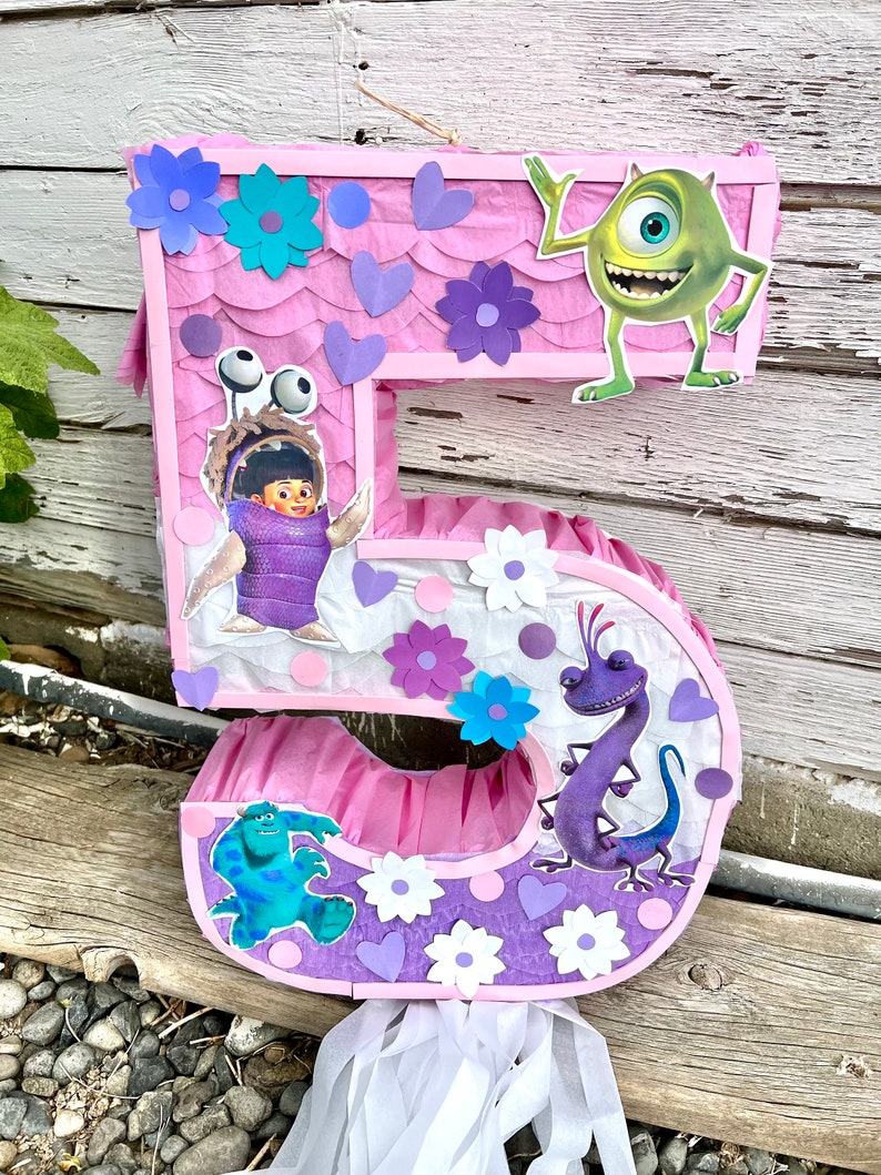 Monster Number Five Piñata Monsters Party Birthday (available Numbers 1 ...