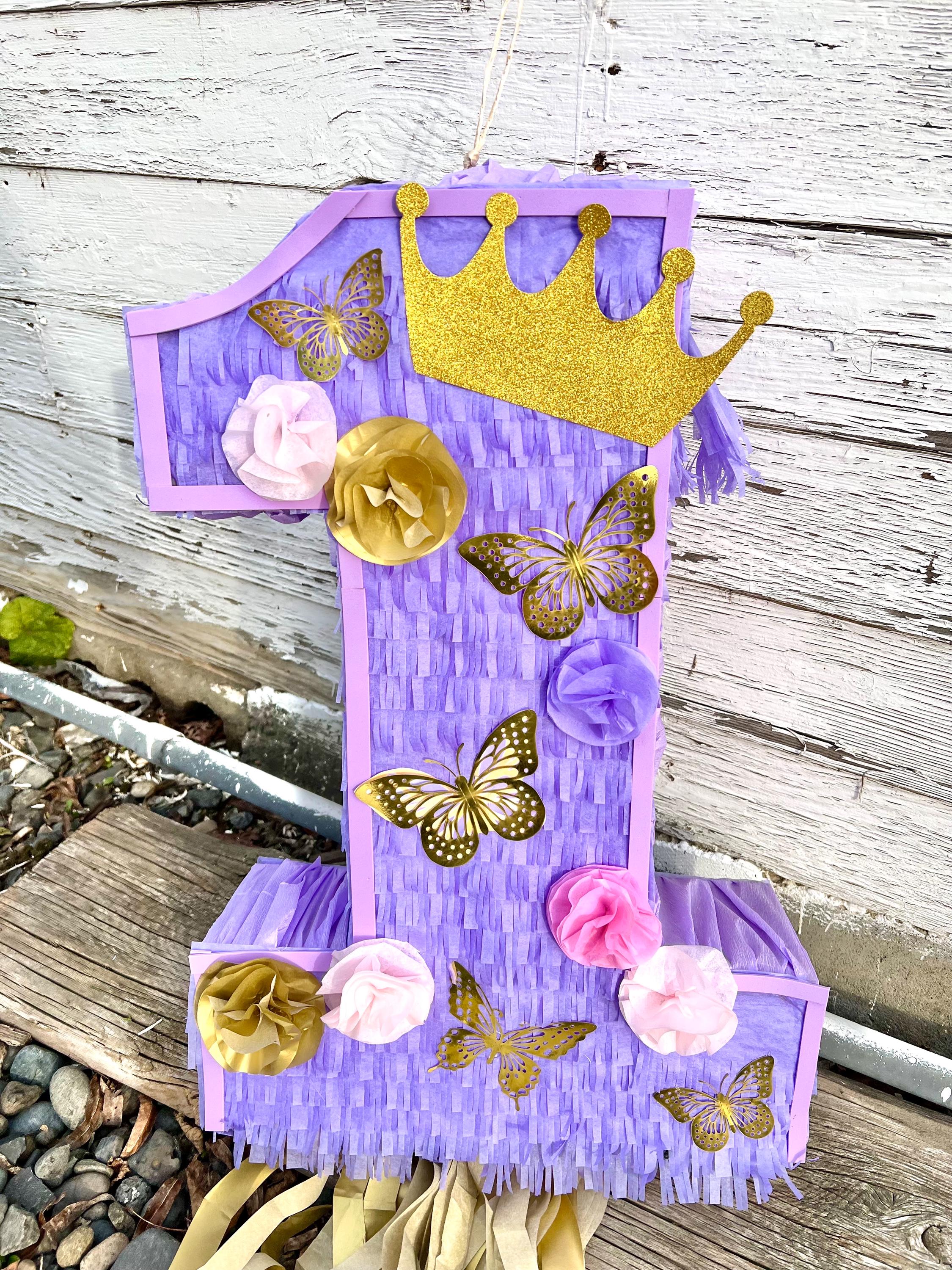 Butterfly Number Piñata Butterfly Theme Birthday Party (available ...