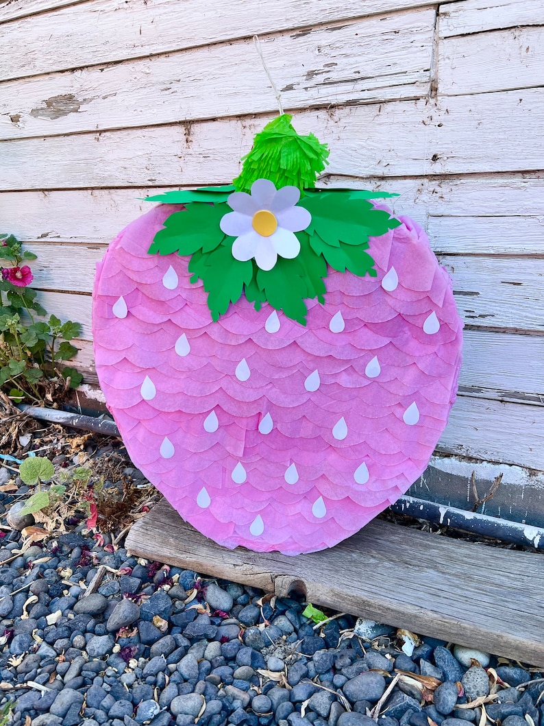 Strawberry Piñata Fruit Party Birthday - Etsy