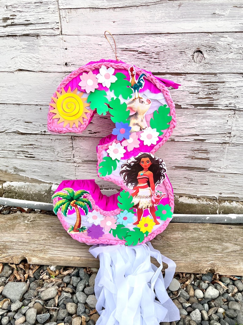 Birthday Number Piñata Moana Party (available Numbers 1-9) Choose ...