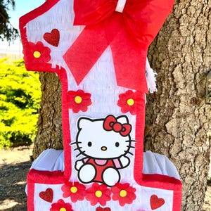 Cute Kitty Cat Number One Piñata Birthday Party - Etsy