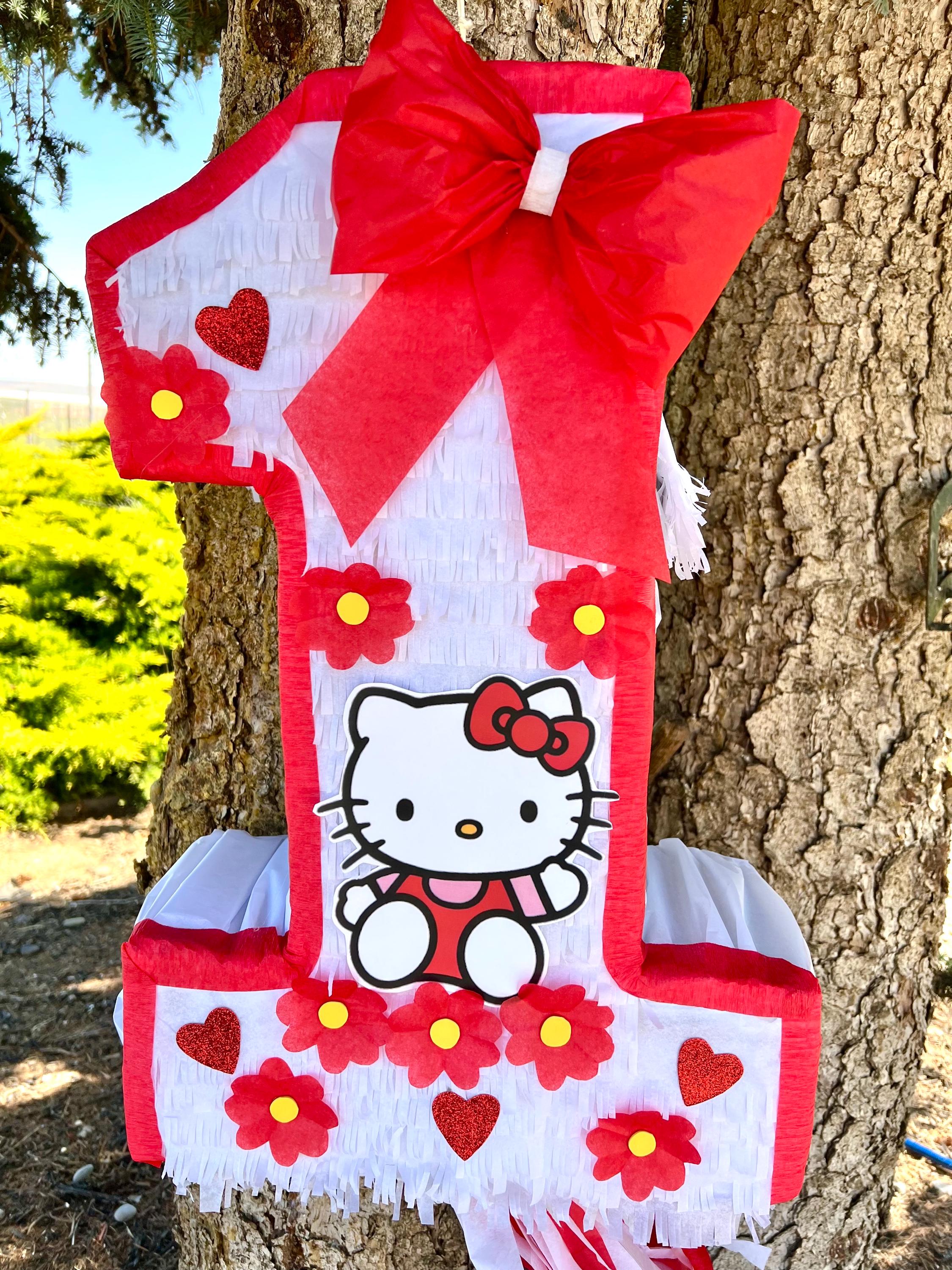 Cute Kitty Cat Number One Piñata Birthday Party - Etsy