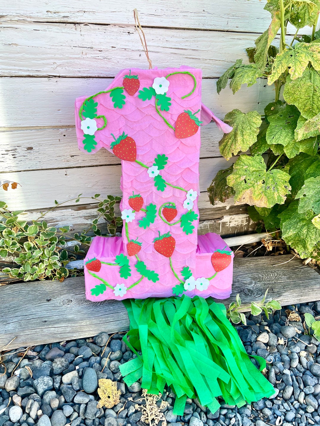Strawberry Number One Piñata Fruit Party Birthday (numbers Available 1 ...