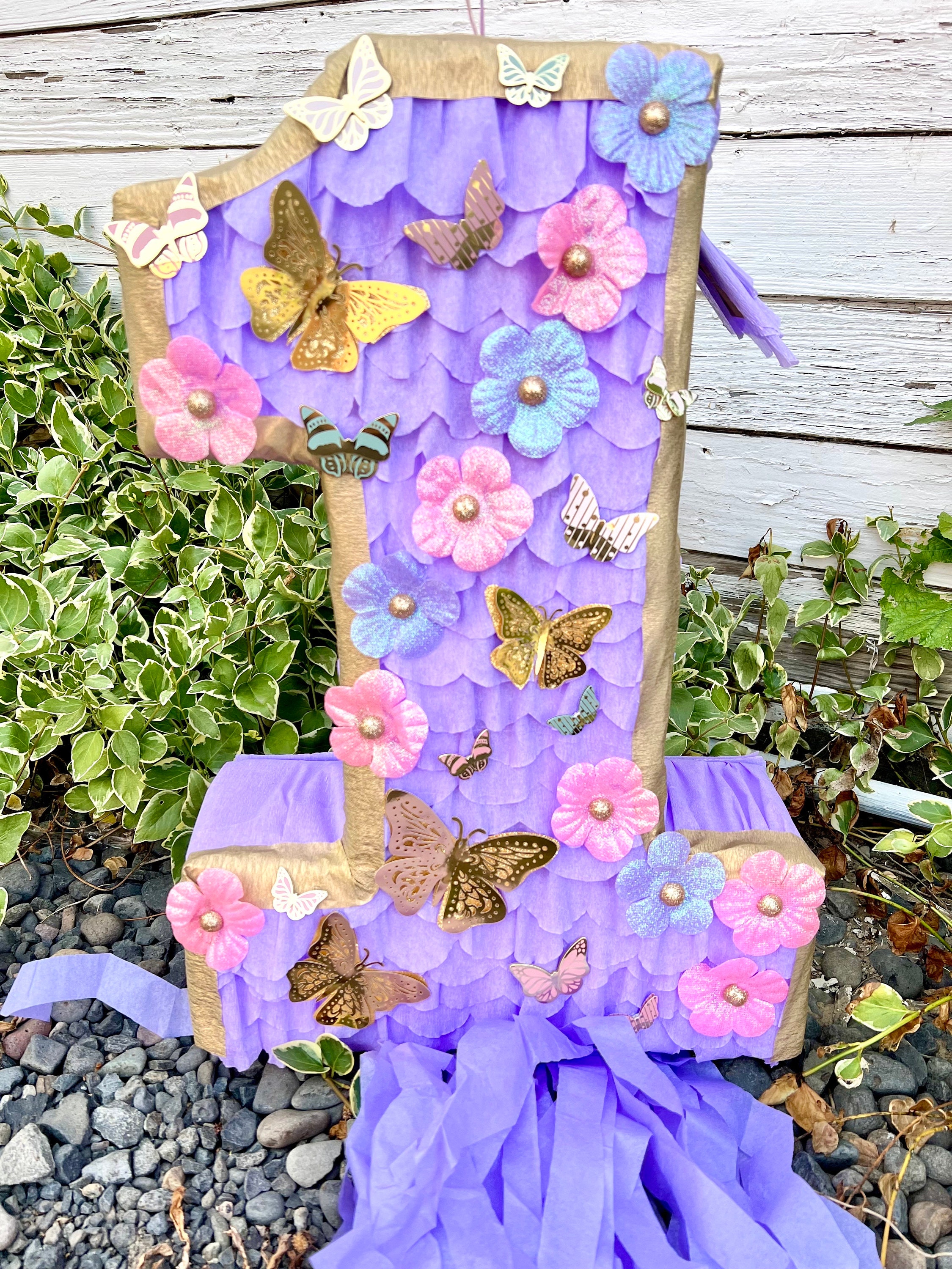 Butterfly Number One Piñata Butterfly Theme available Numbers 1-9 - Etsy