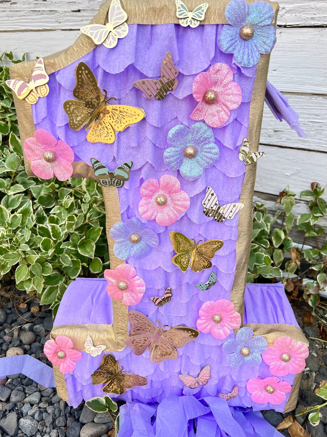 Butterfly Number One Piñata Butterfly Theme available Numbers 1-9 - Etsy