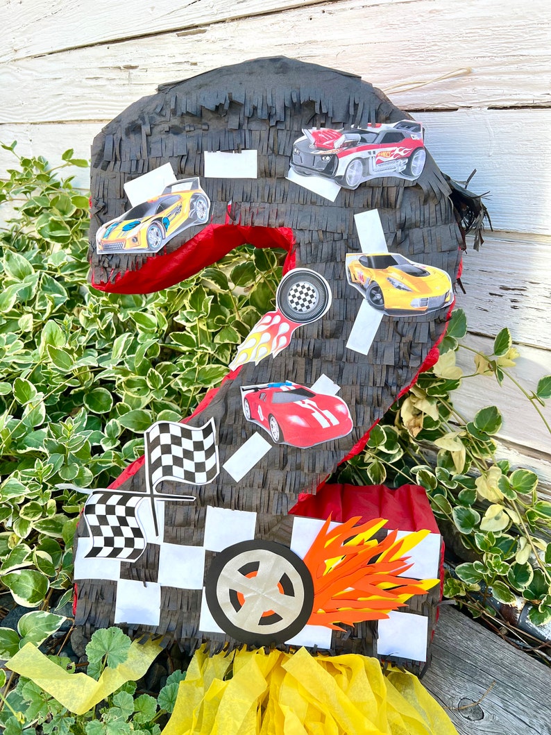 Cars Number Pinata Car Theme Party Birthday (available Numbers 1-9 ...