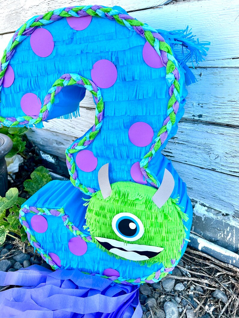 Monster Number Three Piñata Monsters Party Birthday (available Numbers ...