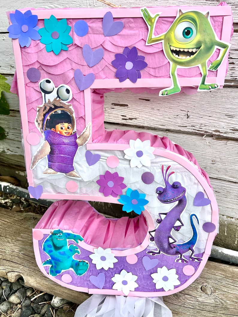 Monster Number Five Piñata Monsters Party Birthday (available Numbers 1 ...