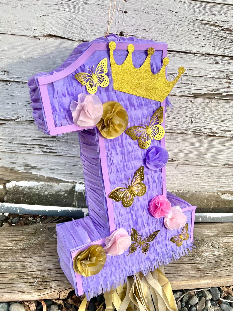 Butterfly Number Piñata Butterfly Theme Birthday Party (available ...