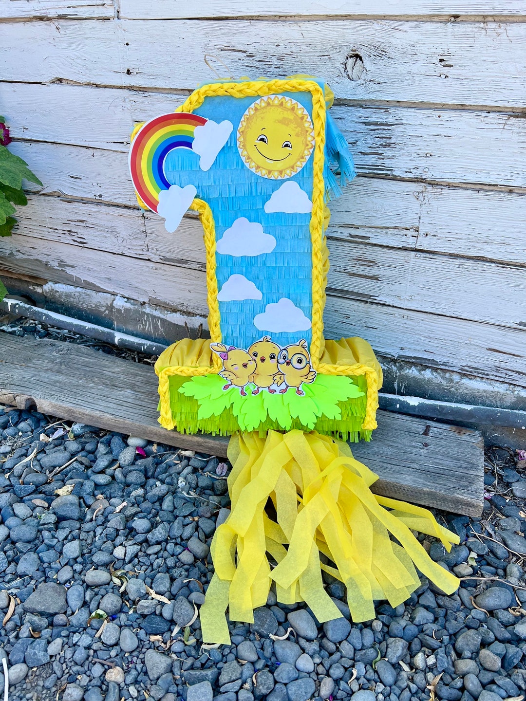 Little Chicken Number One Pinata First Birthday Chicken Party ...