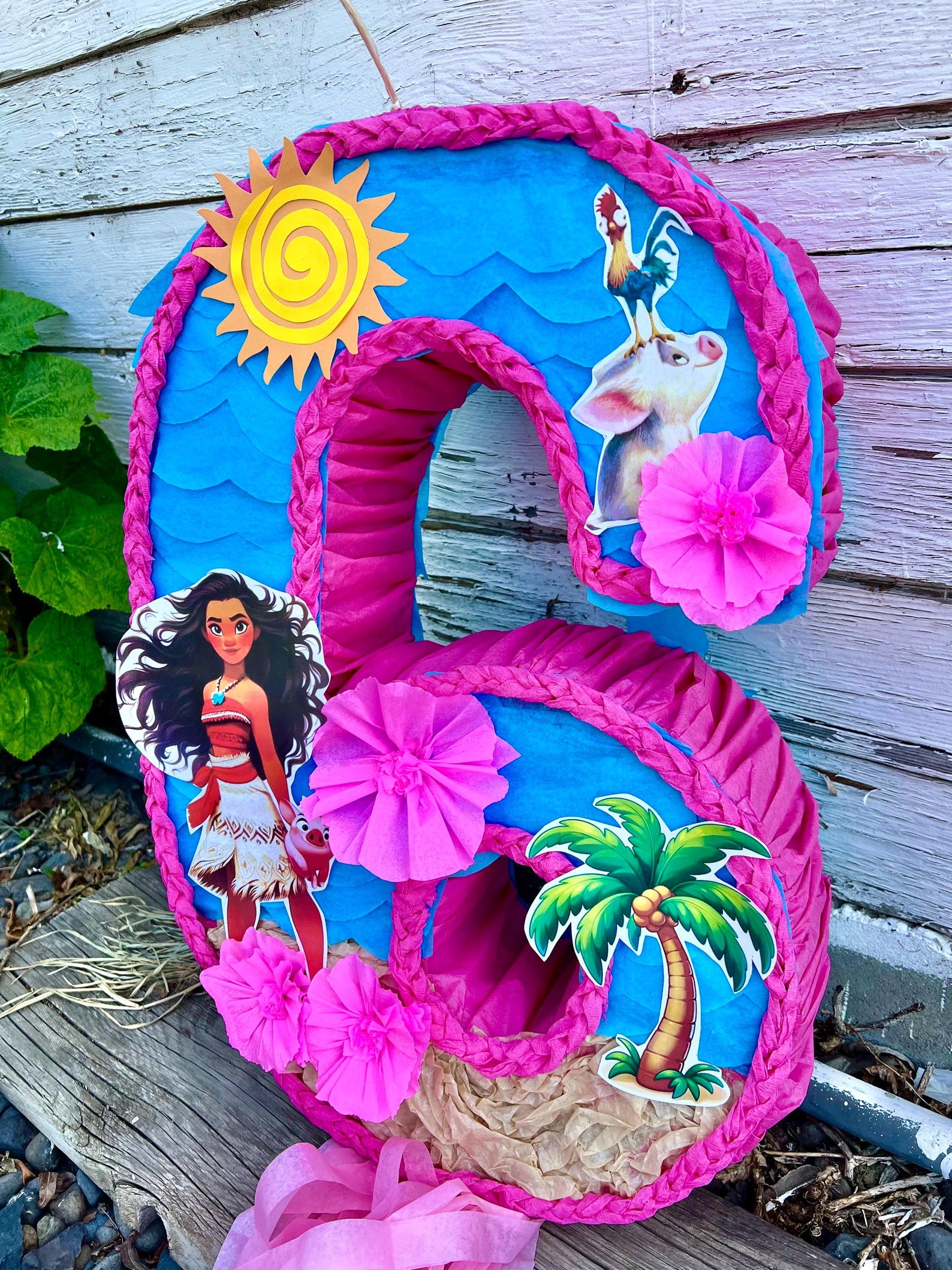 Hawaiian Pinata Number Moana Birthday Party Decoration (available ...
