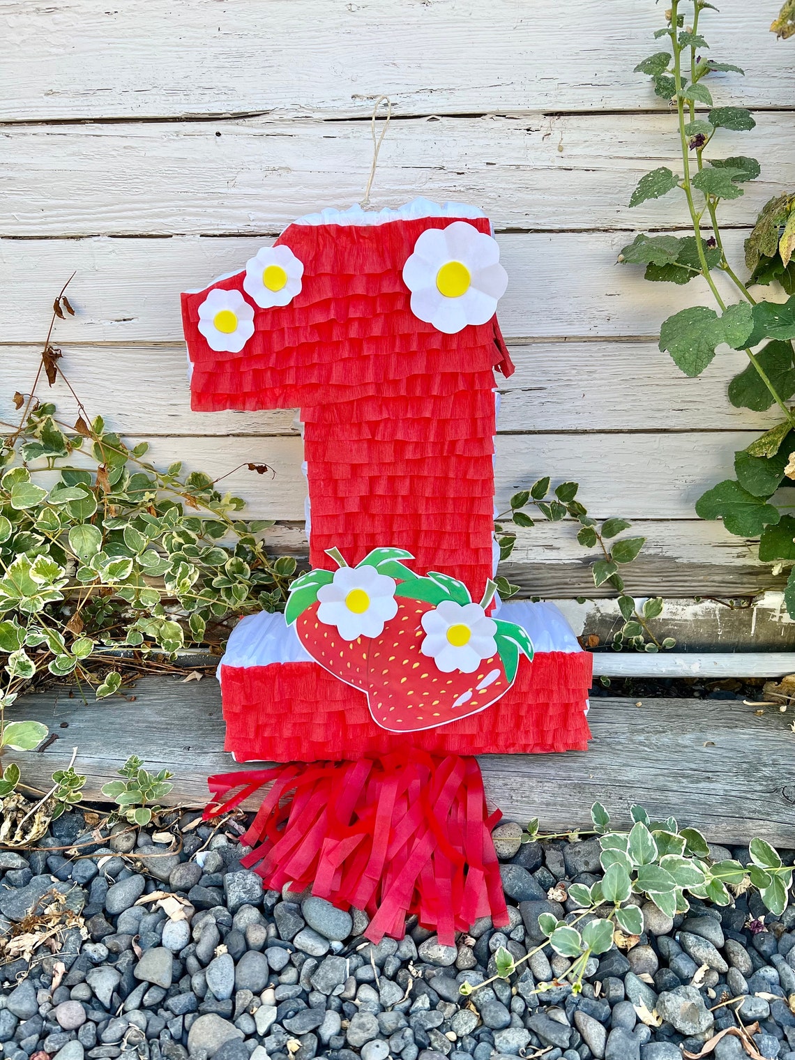Strawberry Number One Piñata Fruit Party Birthday (numbers Available 1 ...
