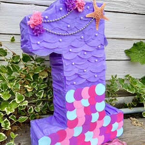 Mermaid Number Piñata Under the Sea Mermaid Theme Birthday Party ...