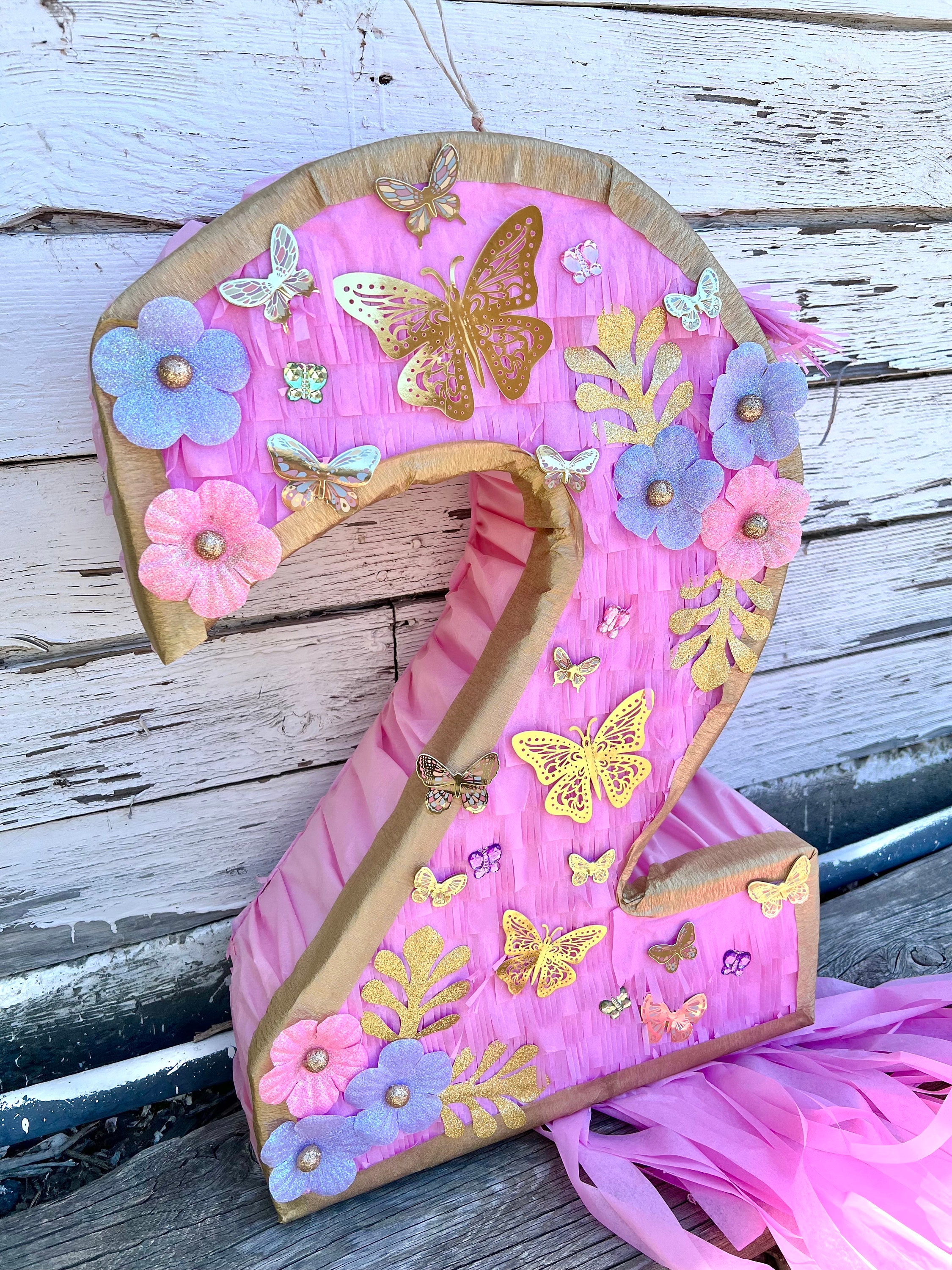 Butterfly Number Two Piñata Butterfly Theme (available Numbers 1-9) - Etsy