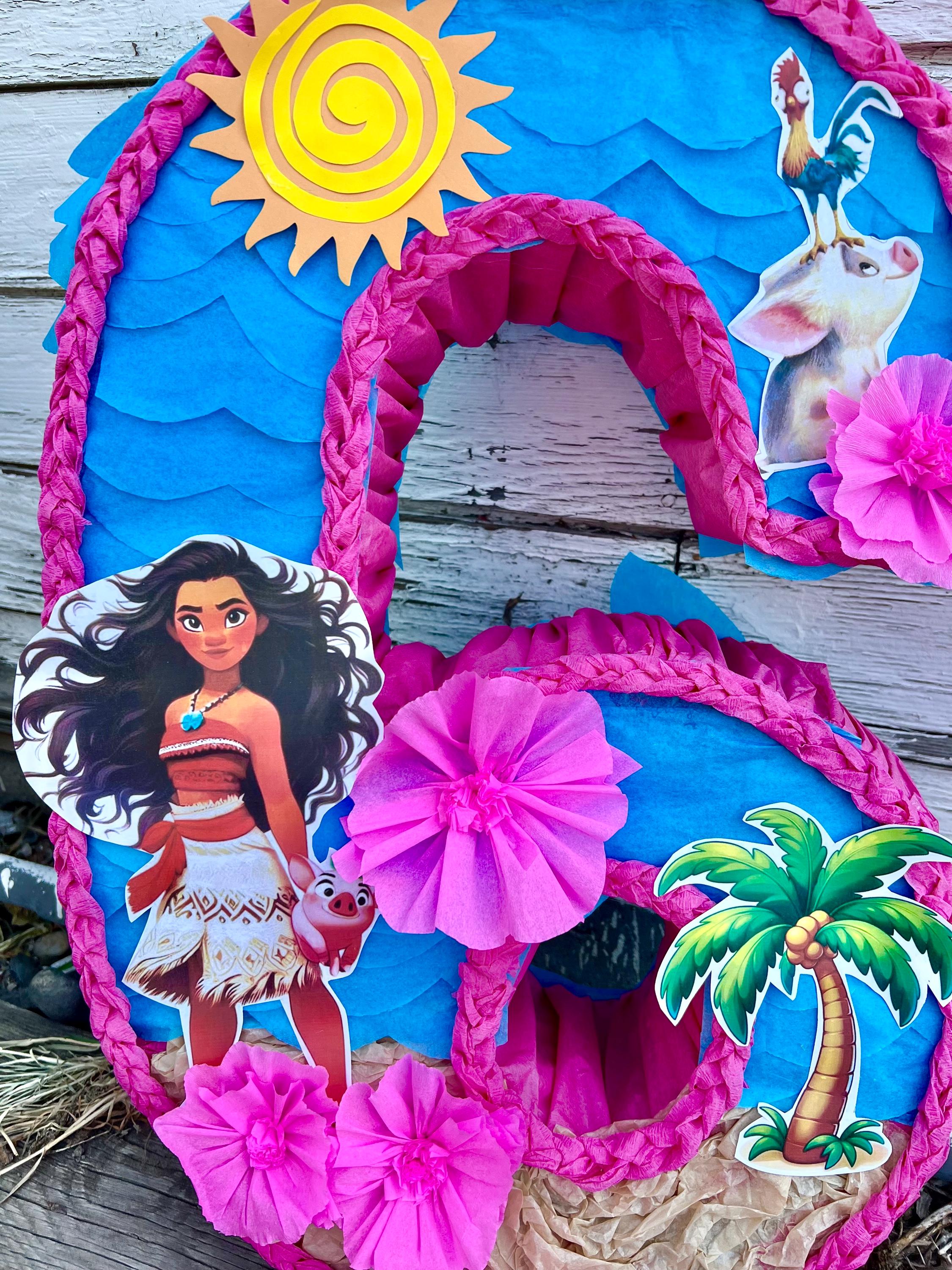 Hawaiian Pinata Number Moana Birthday Party Decoration (available ...