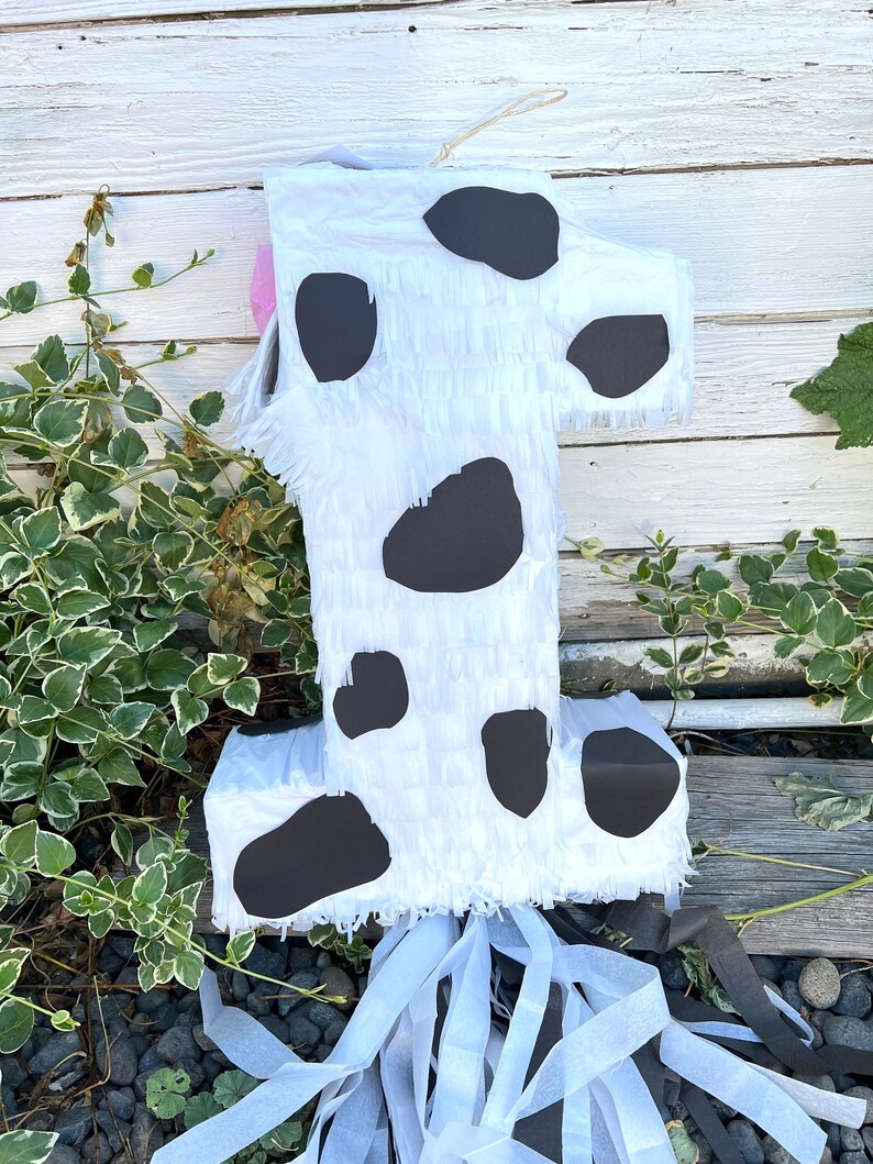 Cow Piñata Number One Piñata Farm Theme Animal Birthday (available ...