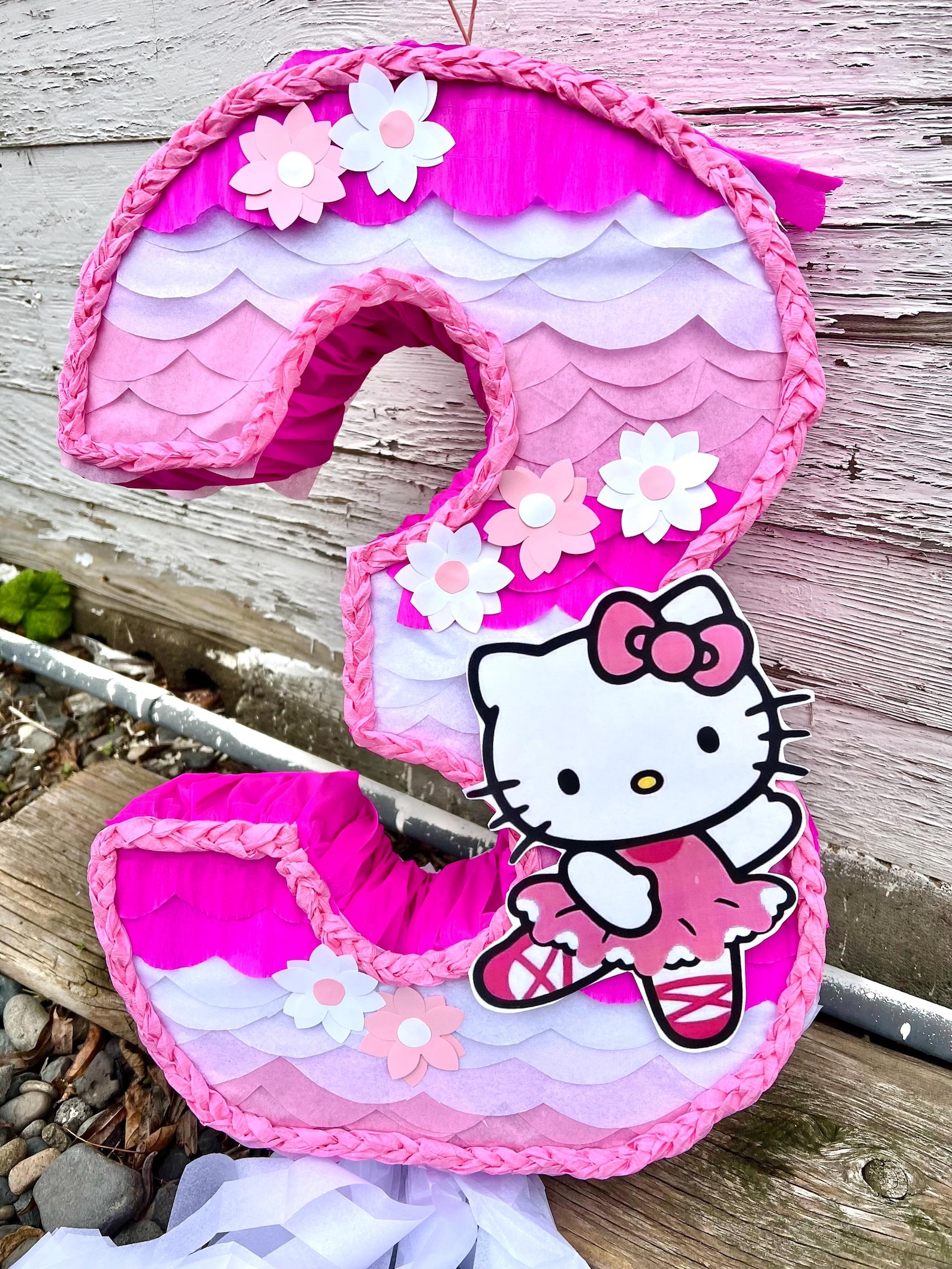 Cute Kitty Cat Piñata Number Three Cat Party Birthday (available ...