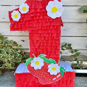 Strawberry Number Piñata Fruit Party Birthday Decoration (numbers ...