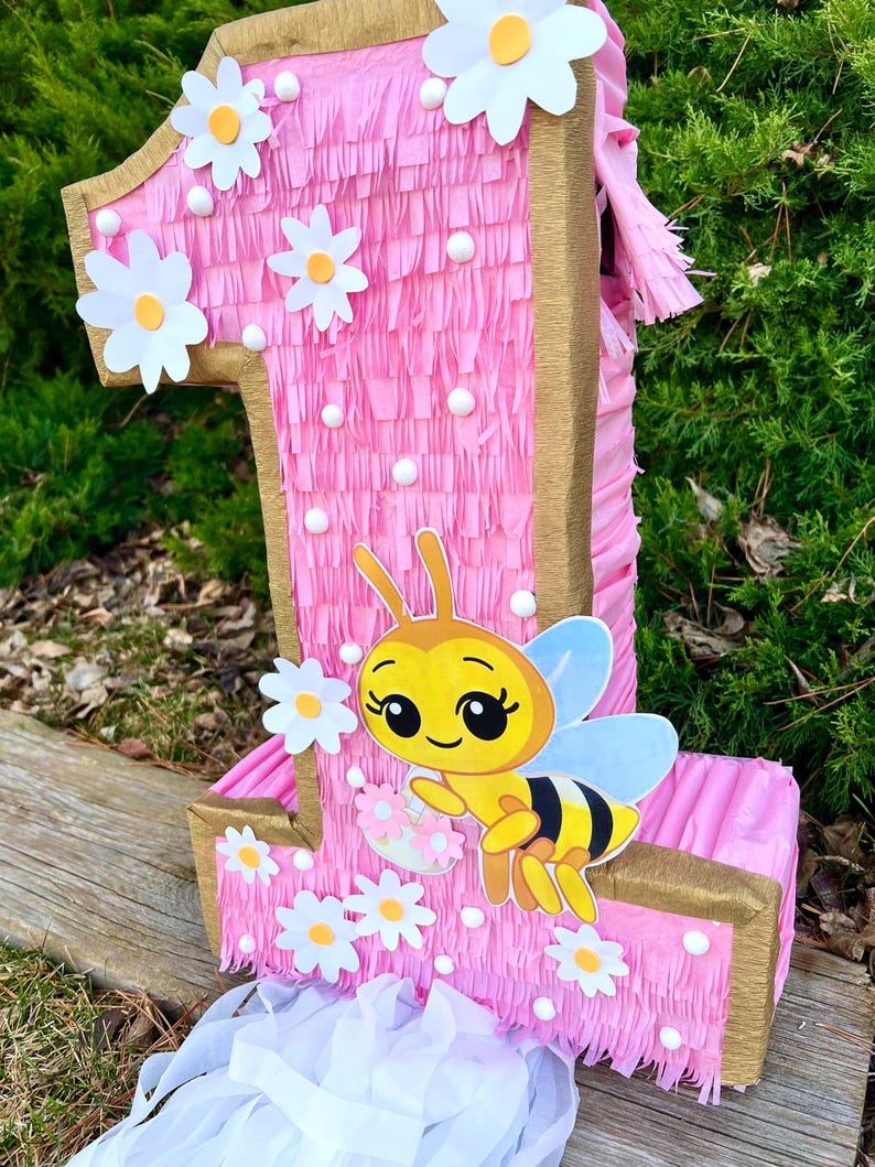 Bee Number Piñata Bee Birthday Party (available Numbers 1-9) - Etsy