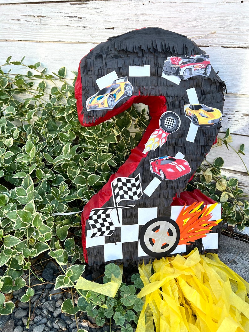 Cars Number Pinata Car Theme Party Birthday (available Numbers 1-9 ...