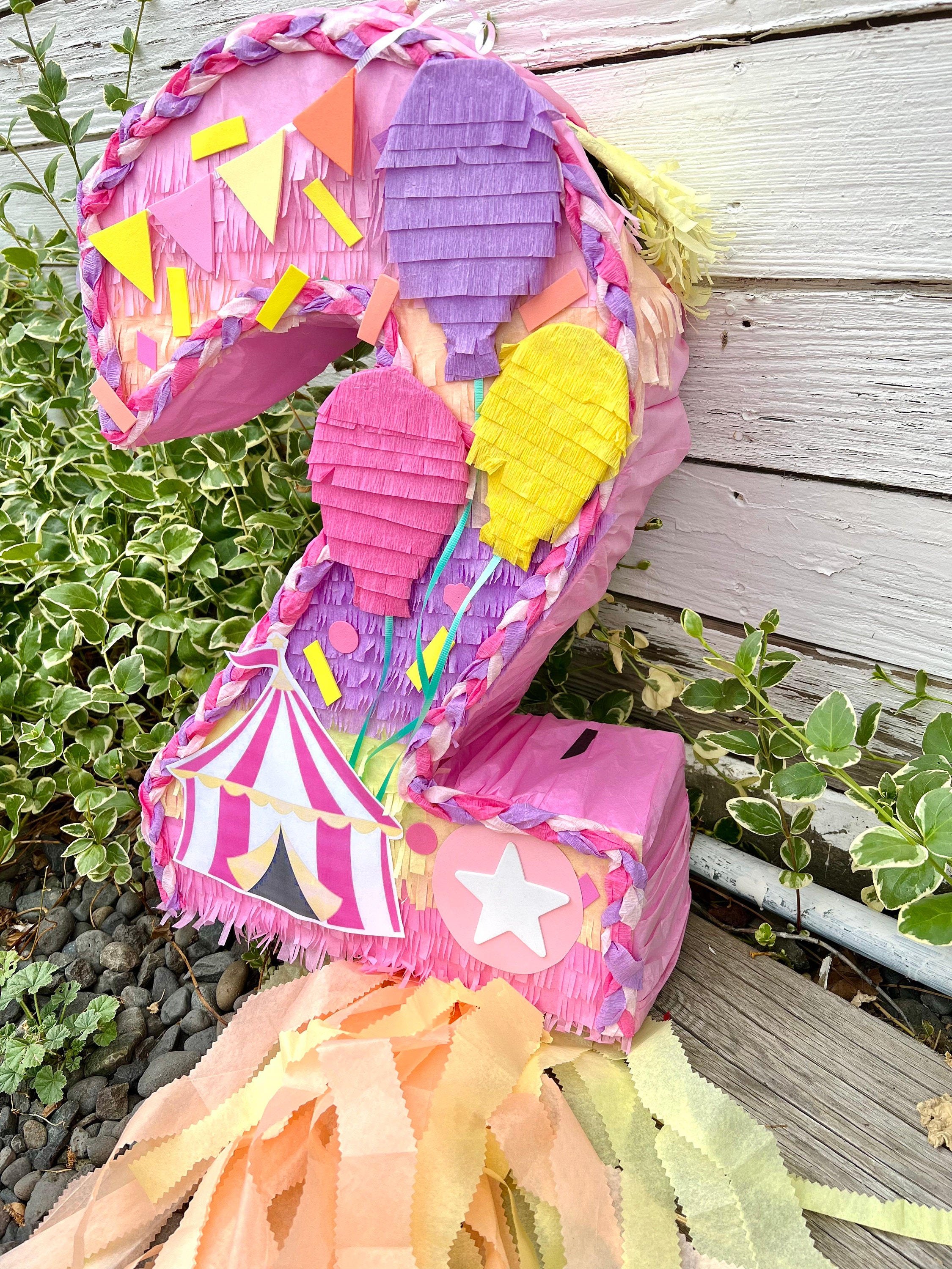 Circus Piñata Number Clown Themed Circus Party Pink Birthday (available ...