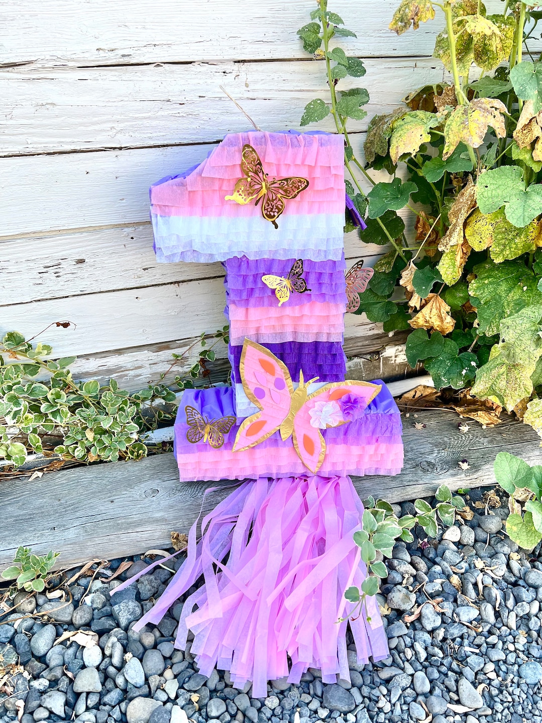 Butterfly Number Piñata Butterfly Theme Flowers Birthday Party ...