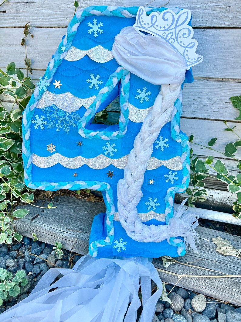 Princess Number Four Piñata Frozen Princess Theme (numbers Available 1 ...