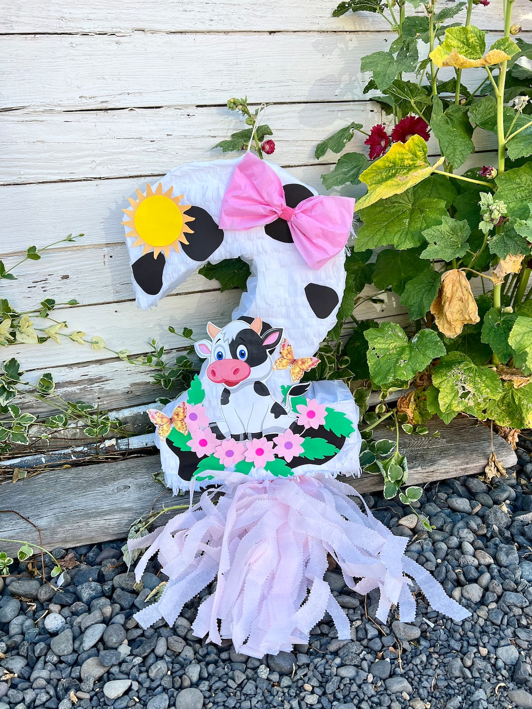 Cow Number Two Piñata Farm Theme Animals (numbers Available 1-9) - Etsy