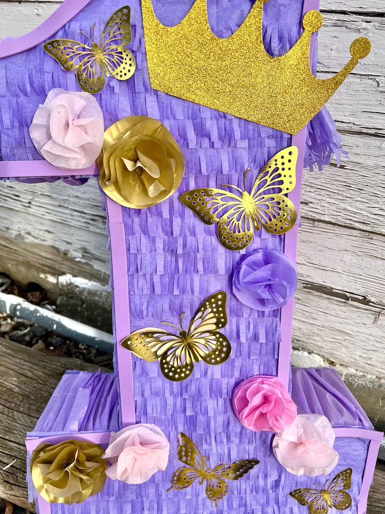 Butterfly Number Piñata Butterfly Theme Birthday Party (available ...