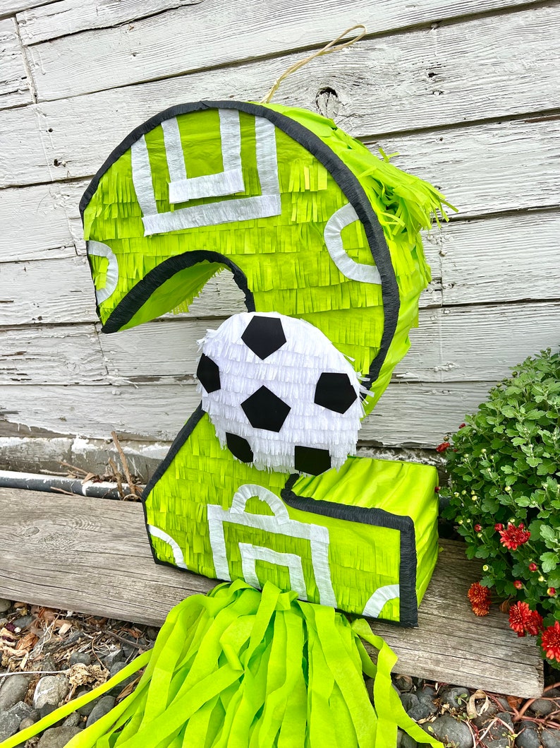 Soccer Number Two Piñata Soccer Theme ( Number Available 1-9) - Etsy