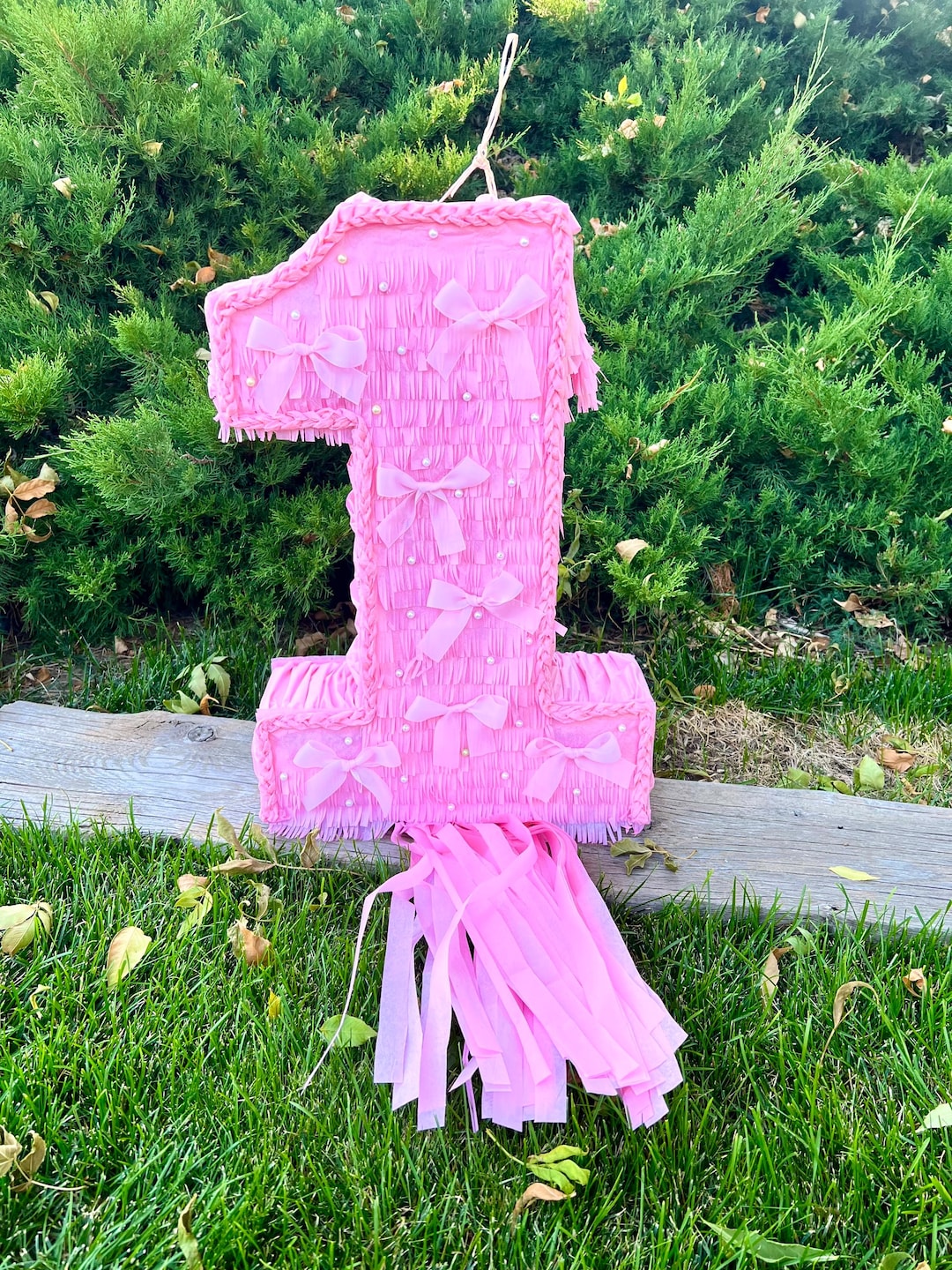 Personalized Bow Number Piñata – Pull String or Traditional – Custom ...