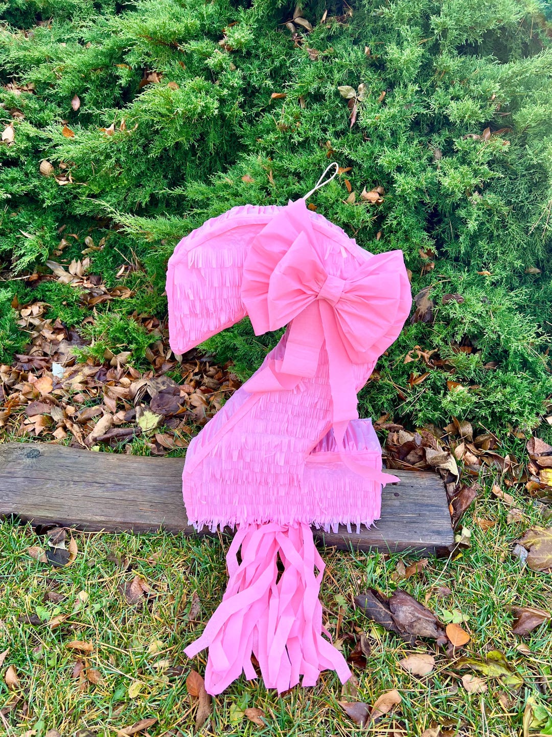 Personalized Bow Number Piñata – Pull String or Traditional – Custom ...